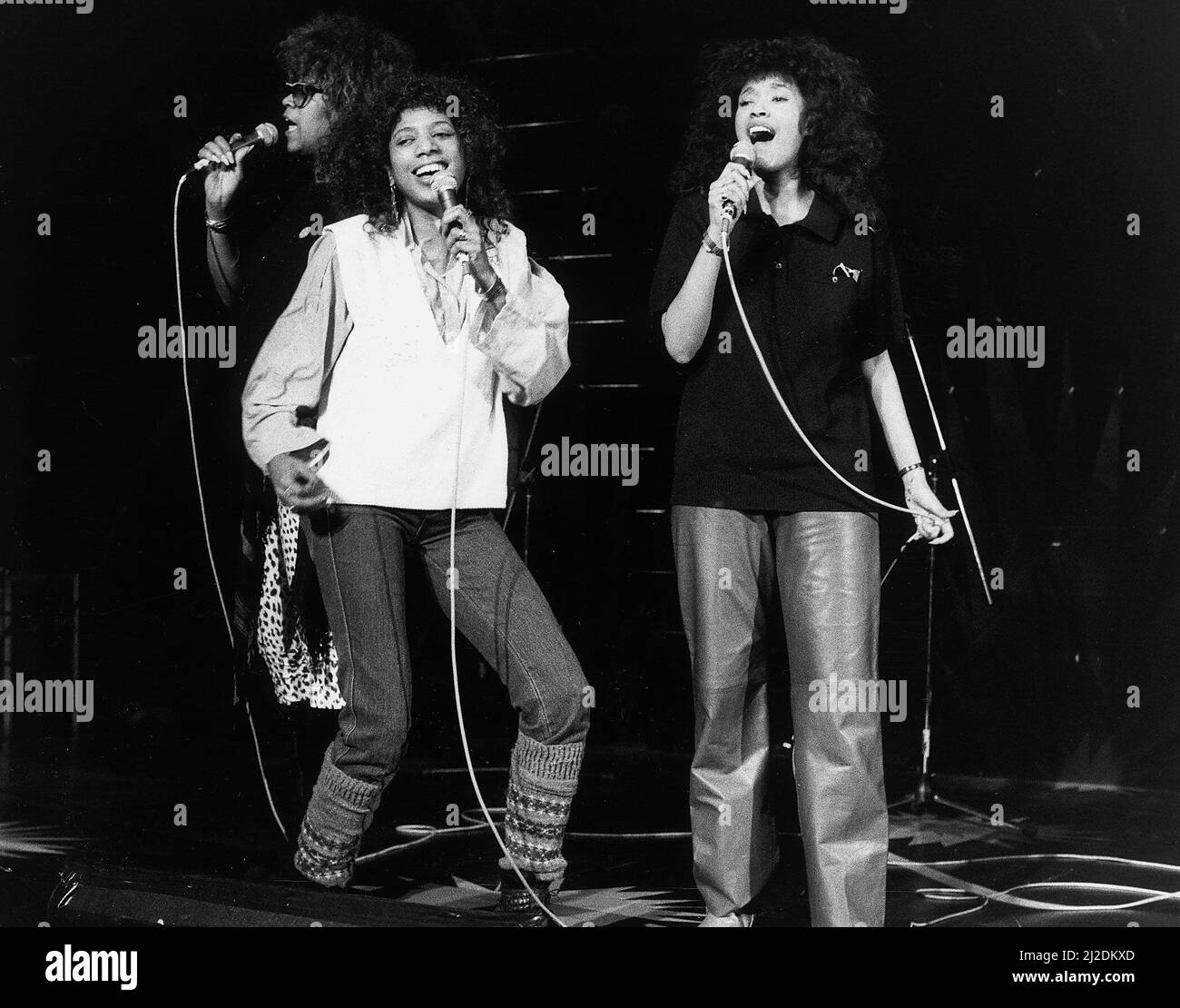 The Pointer Sisters the pop group on stage at the Montreux Pop Festival ...