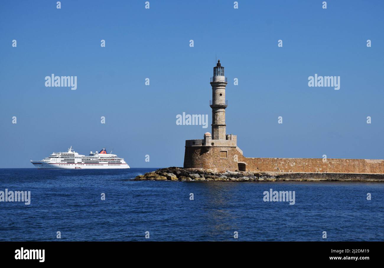 Old Venetian Harbour, Chania, Crete, Greece Stock Photo - Alamy