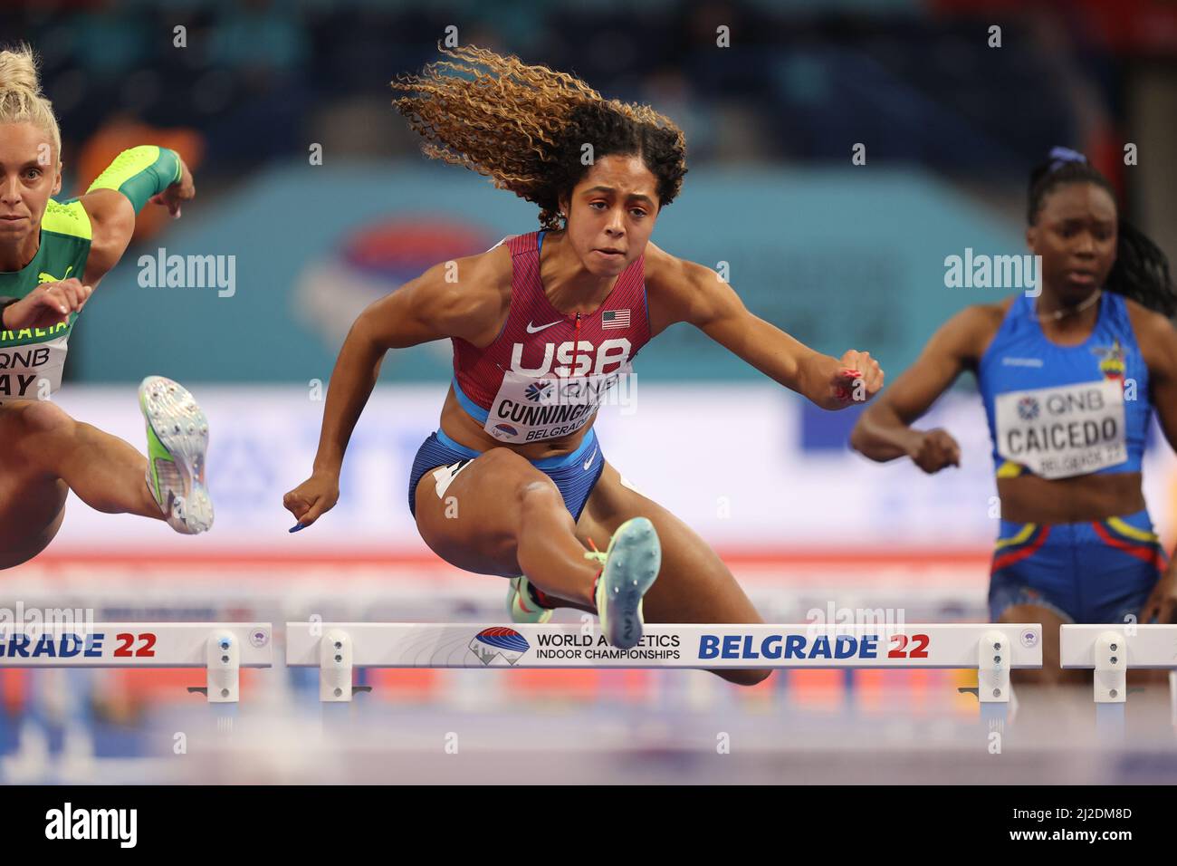 Gabbi Cunningham (USA) places third in the women's 60m hurdles in 7.87 ...