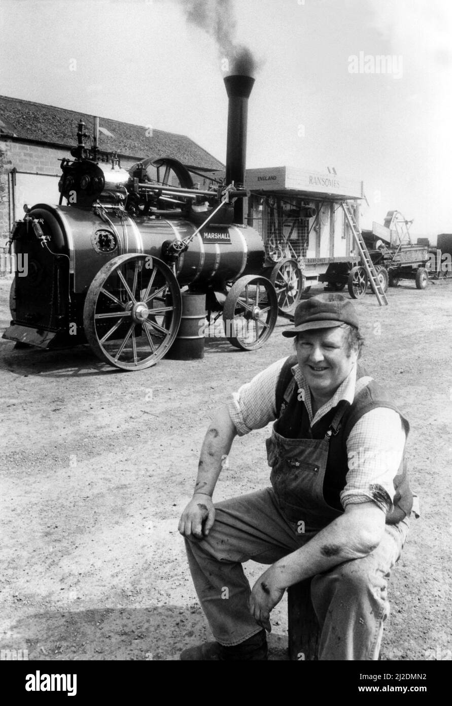 George Byerley on 2th May 1986 with his Marshall twin cylinder ...