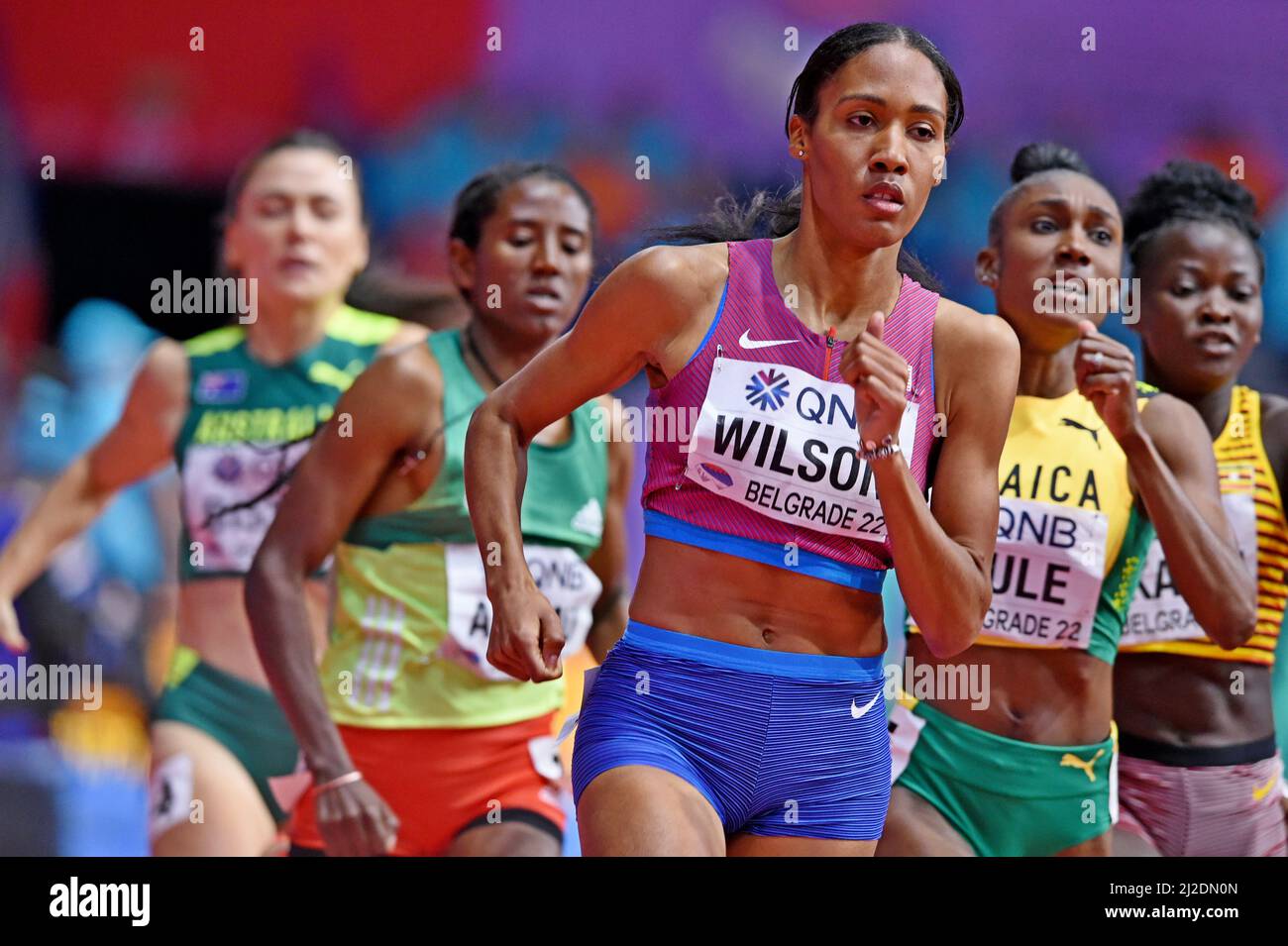 Ajee Wilson (USA) wins the women's 800m in 1:59.09 during the World ...