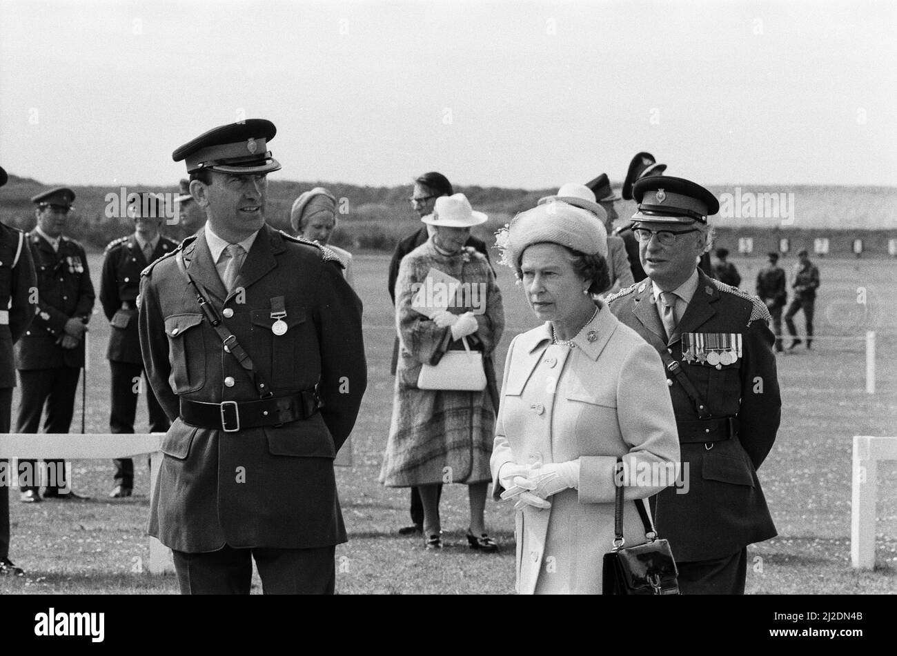 Queen Elizabeth II visits Altcar Training Camp in Hightown, Merseyside ...