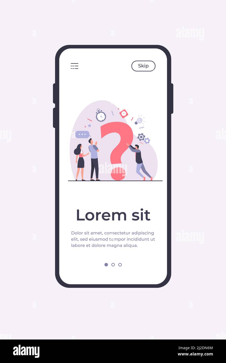 People searching solutions and asking for help. Men and women ...