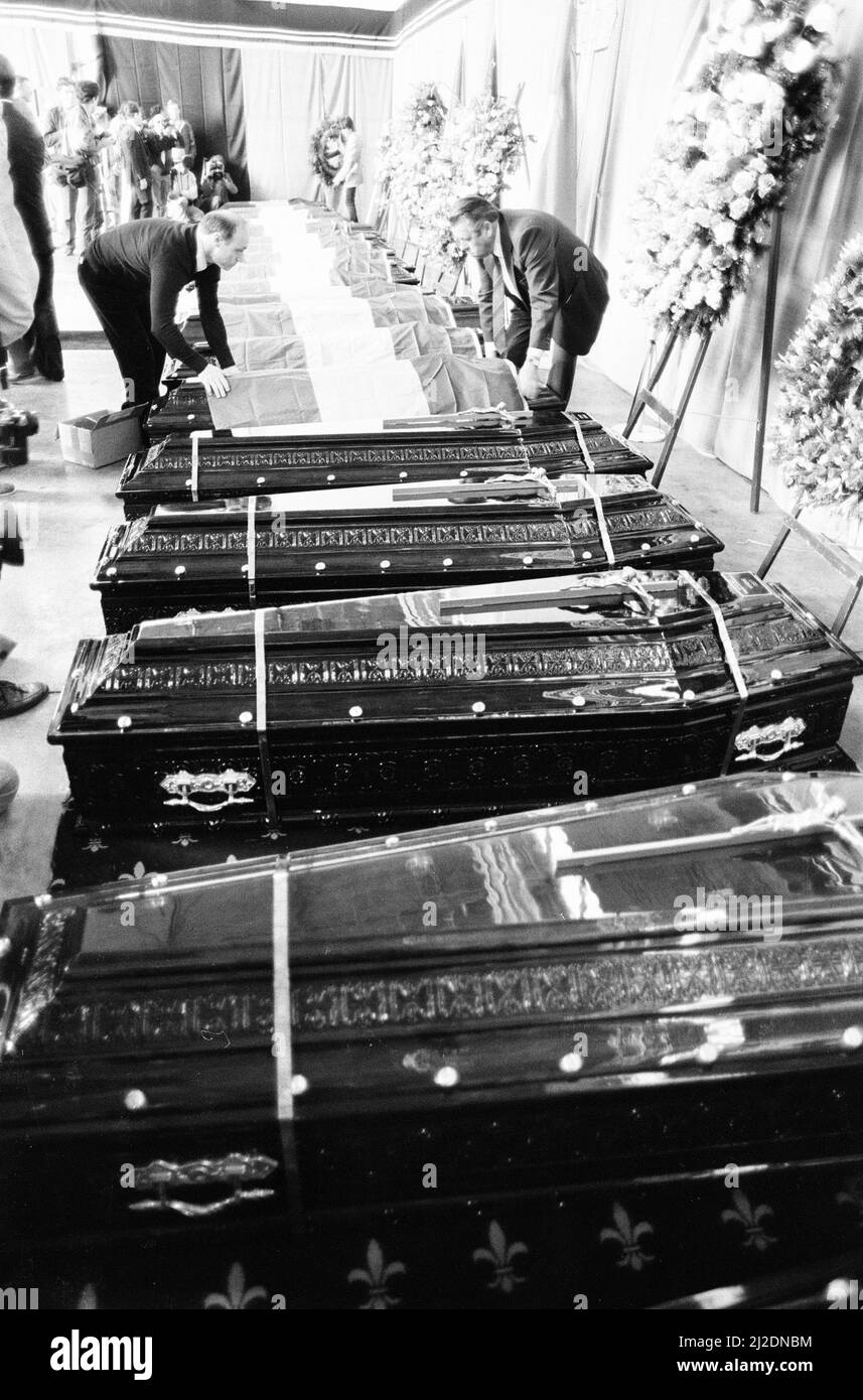 Brussels Zaventum Airport. Belgium, 31st May 1985. The first eleven ...