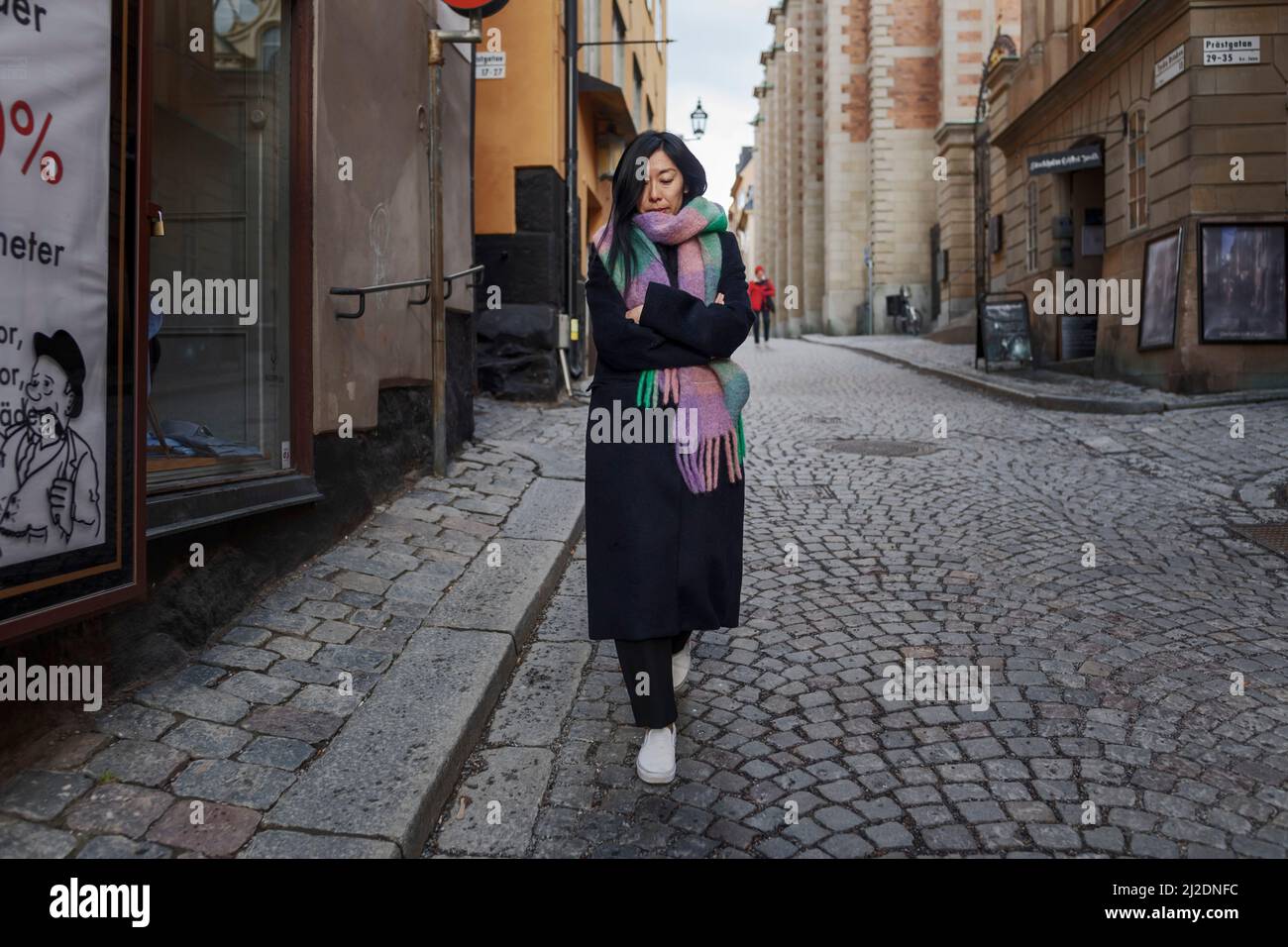 America author Katie Kitamura photographed in the Old Town in Stockholm ...