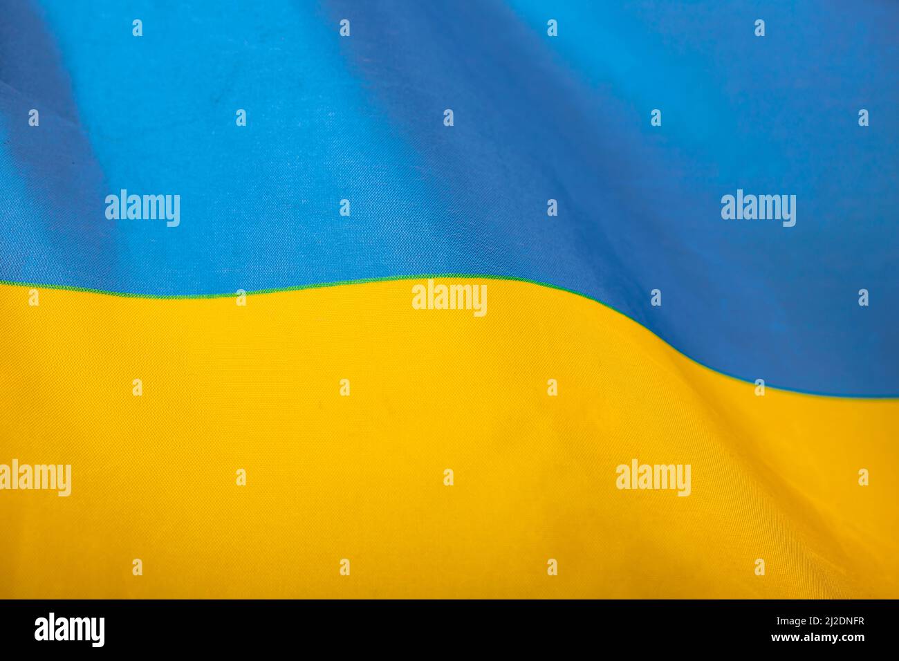 Flag of Ukraine. Blue and yellow colors. Close up shot, background ...