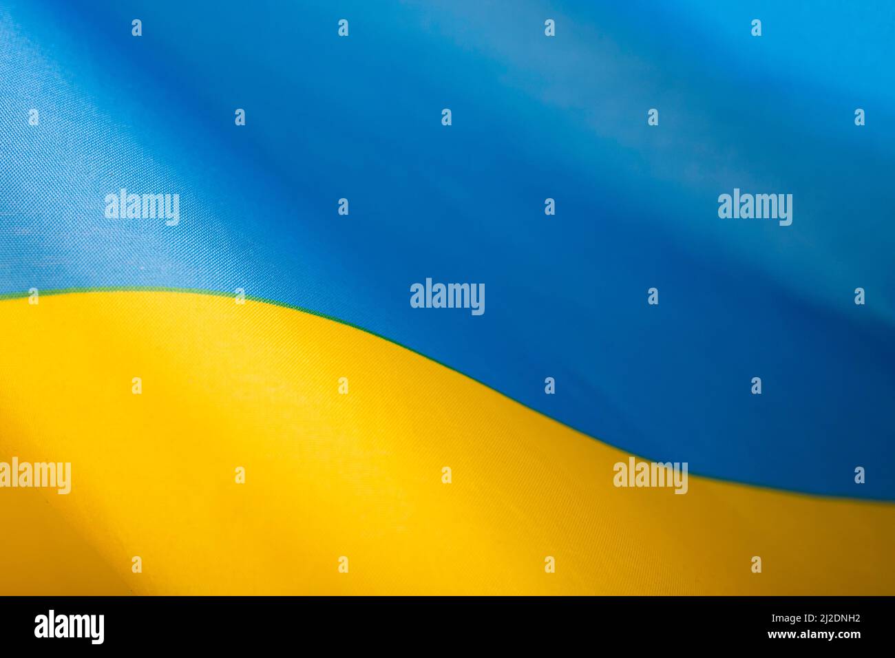 Flag of Ukraine. Blue and yellow colors. Close up shot, background ...
