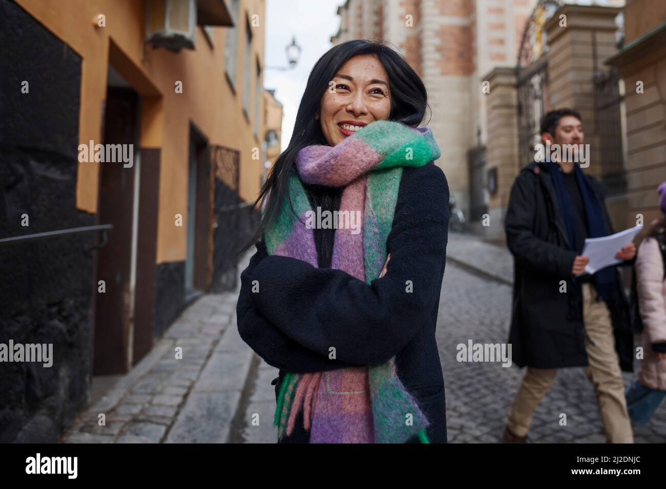 America author Katie Kitamura photographed in the Old Town in Stockholm ...