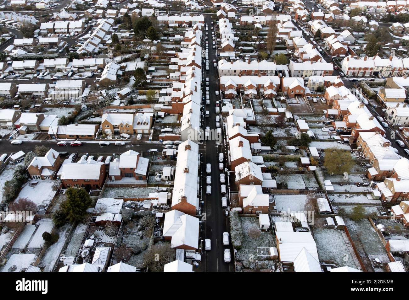 A dusting of snow across Rothwell in Northamptonshire. Picture date ...