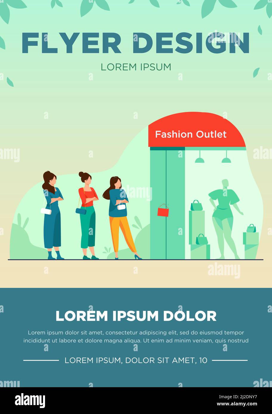 Queue of customers standing for sale at boutique window. People waiting ...