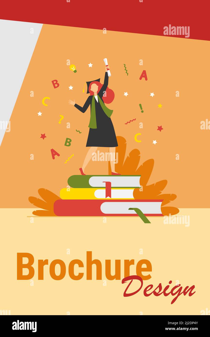 Graduate woman in cap gown Stock Vector Images - Alamy