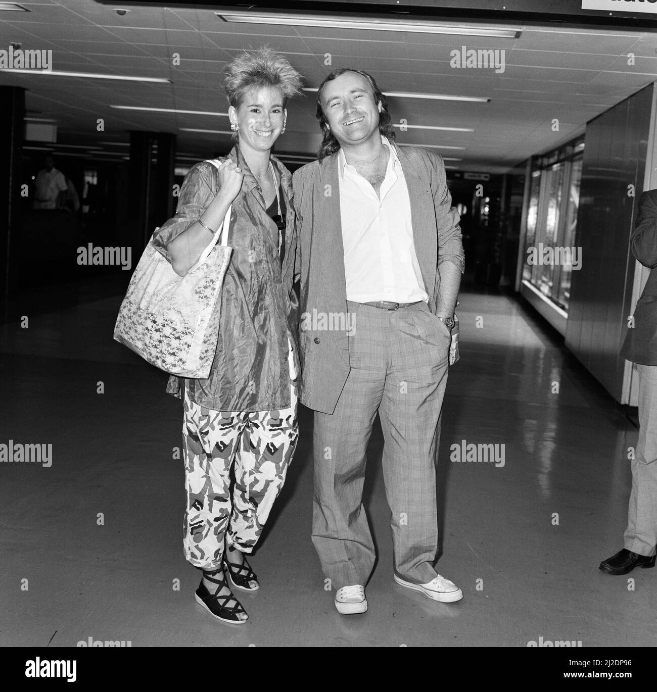 Phil Collins and his wife Jill at LAP to catch a flight to Greece. 1st ...