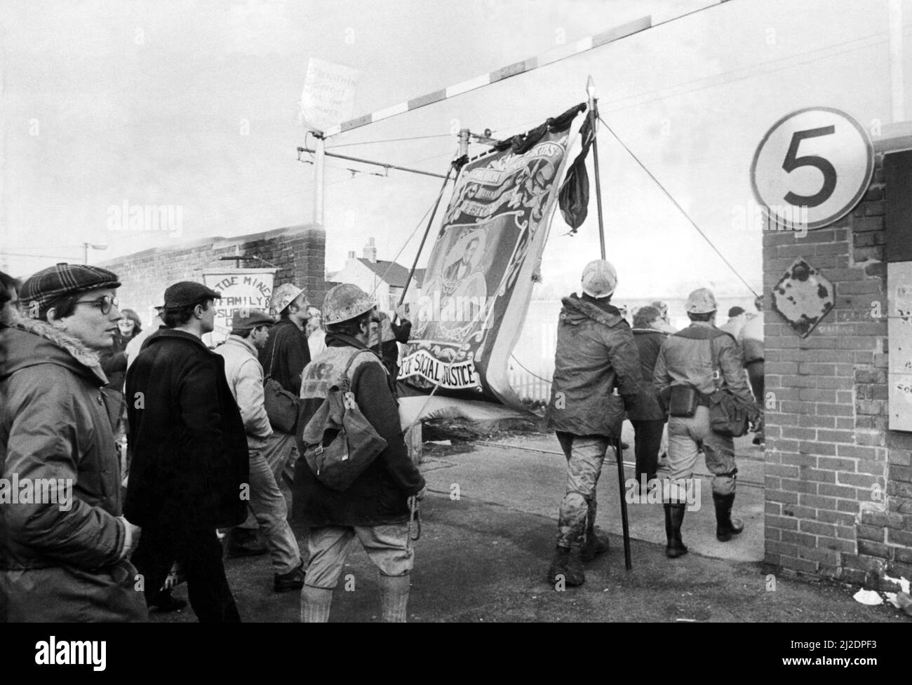 The National Miners Strike 1985 A peaceful march by striking miners ...