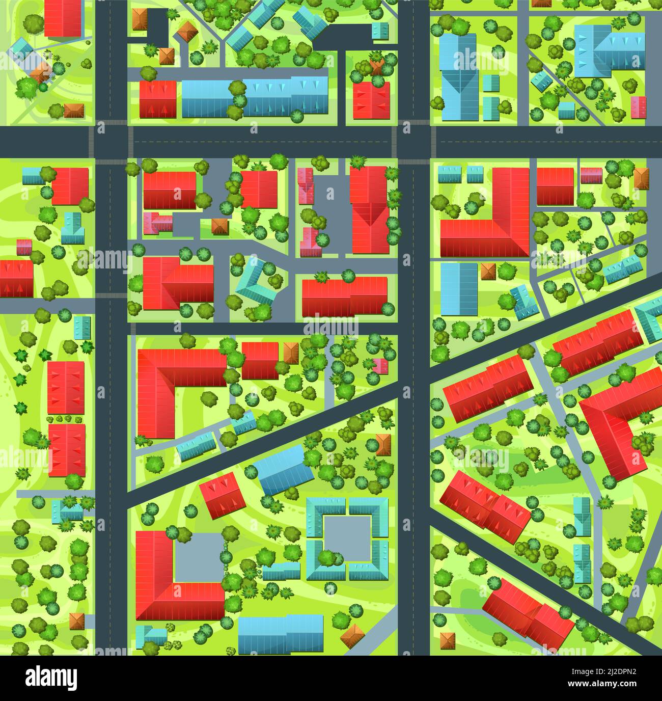 Map Of A House Clipart With Trees