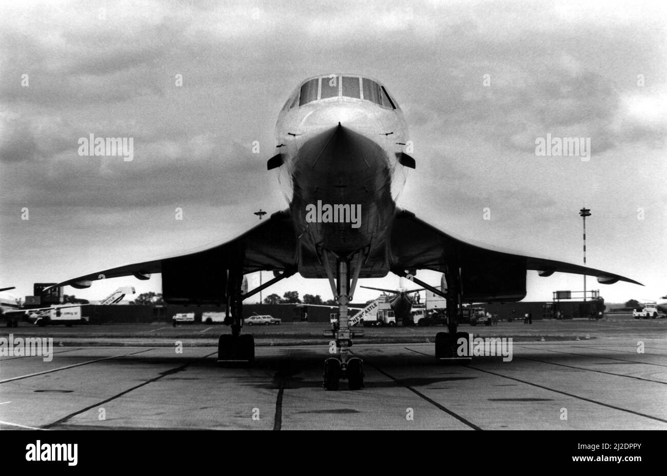 British Airways Concorde airliner / aircraft visits Newcastle Airport ...
