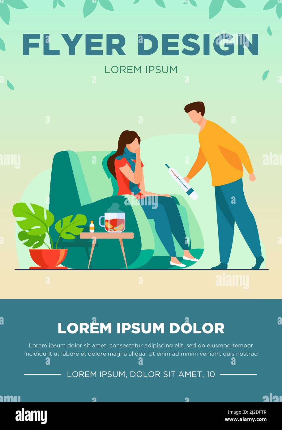 Sick man suffering home Stock Vector Images - Alamy