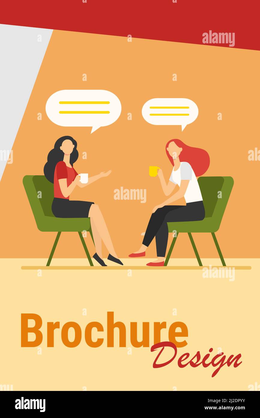 Women talking over cup of coffee. Female friends meeting in coffee shop ...