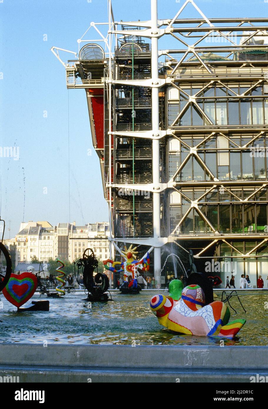 Georges Pompidou Centre, Paris, France. October 1985 Stock Photo - Alamy