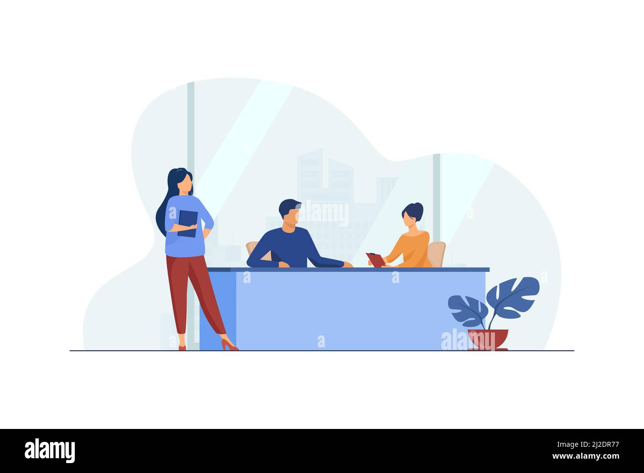 Office assistant background Stock Vector Images - Alamy