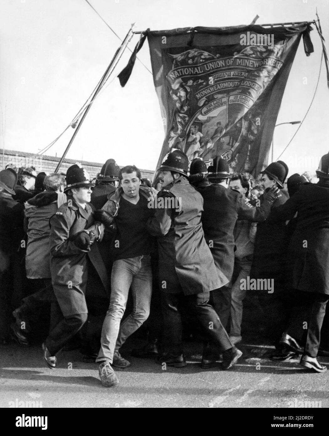 The National Miners Strike 1985 A peaceful march by striking miners in ...