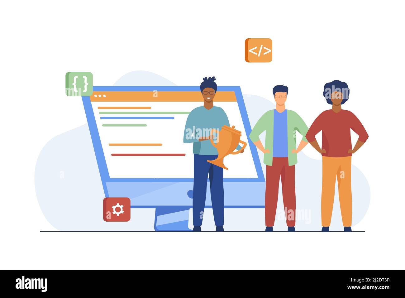 Cartoon programmers vector vectors Cut Out Stock Images & Pictures - Alamy