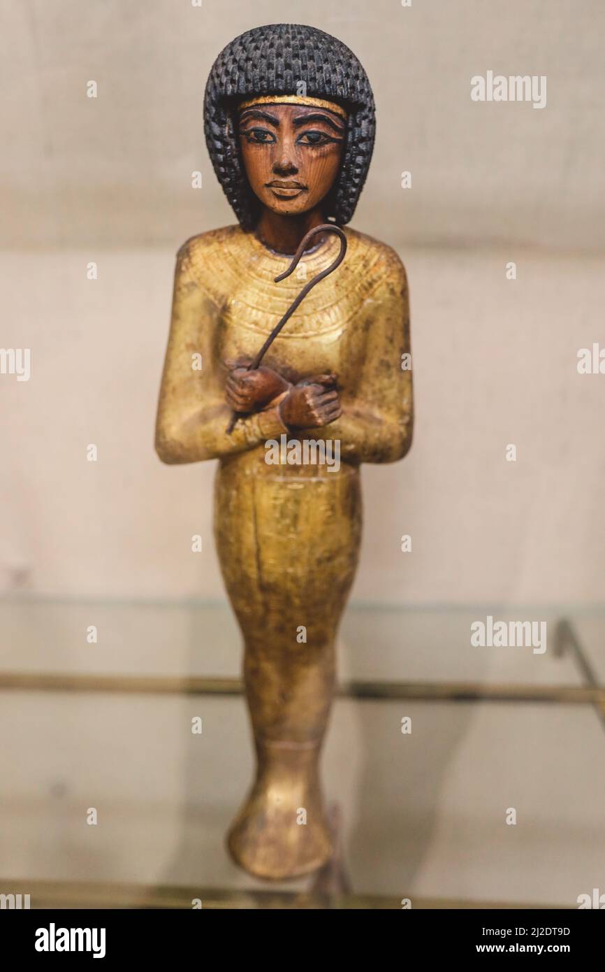 Small Stone Ancient Egyptian figurines and statues in the Cairo ...