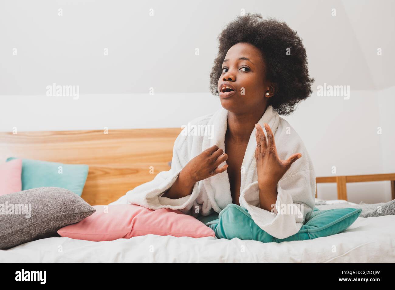 The woman is relaxing alone at the spa Stock Photo - Alamy