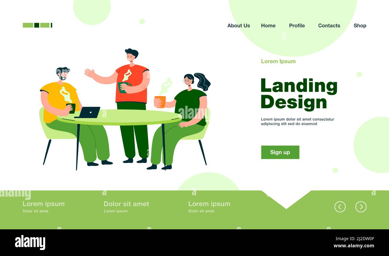 Coffee break office people Stock Vector Images - Alamy