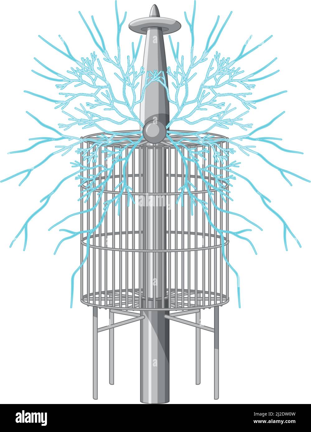 Nikola Tesla inventor concept with Tesla coil illustration Stock Vector ...