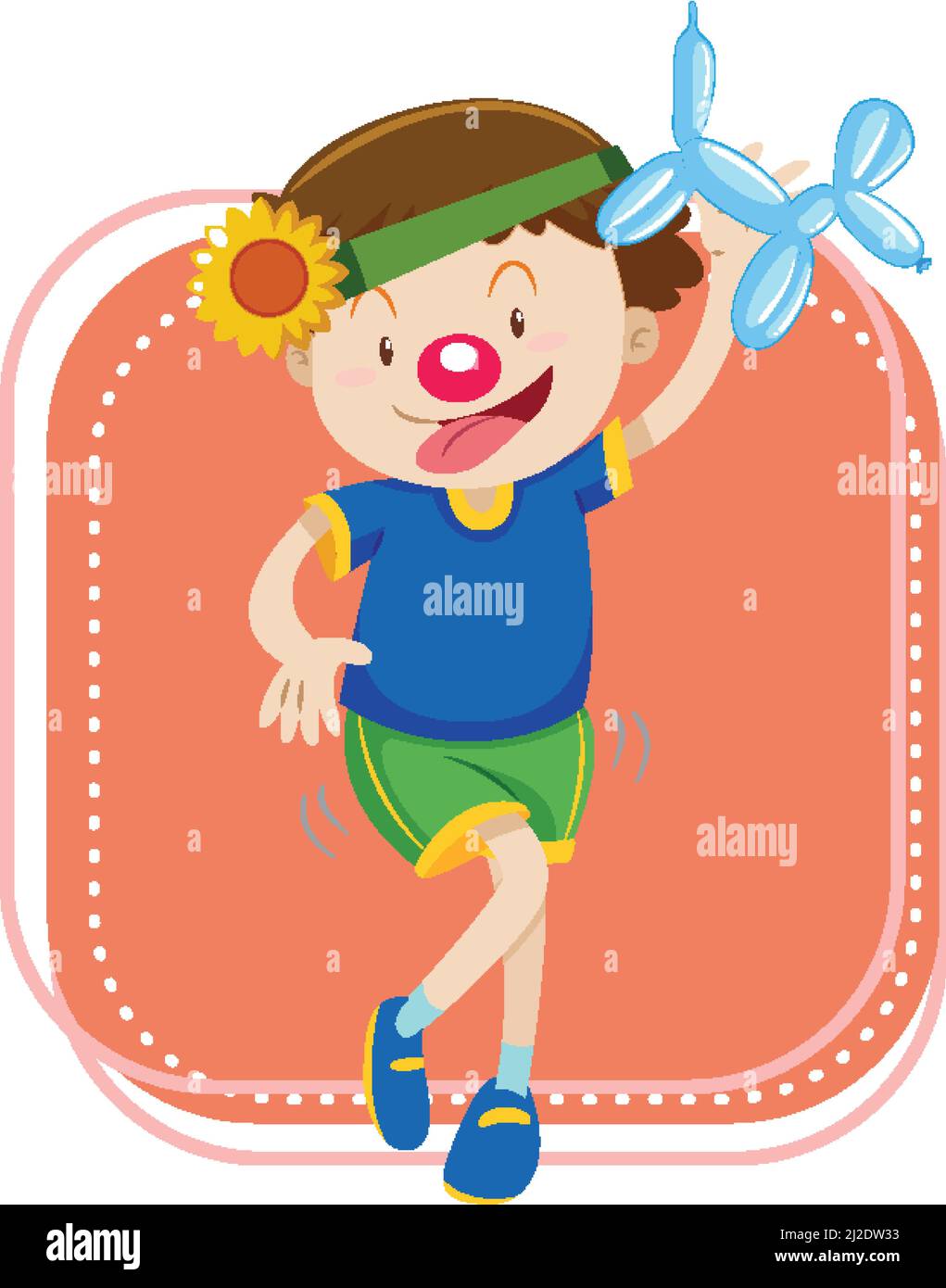 Little boy acting on white background illustration Stock Vector Image ...