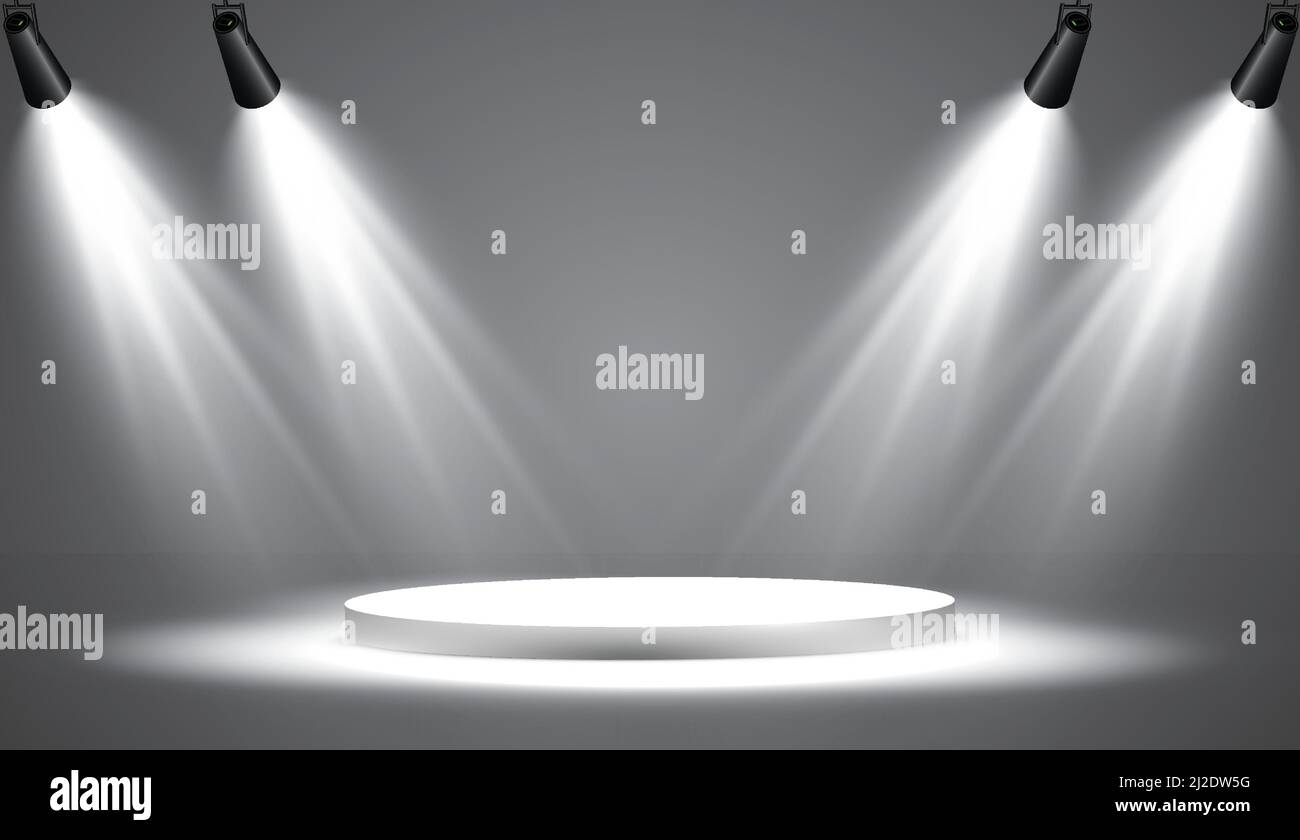 Vector Spotlights. Scene. Light Effects. Glow light effect Stock Vector ...