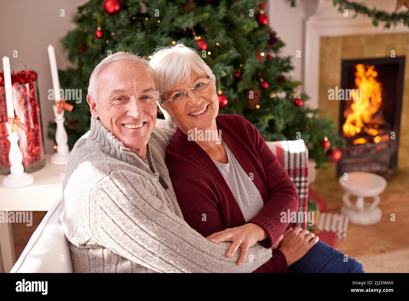 Our love gets stronger every Christmas. Shot of a couple sharing ...