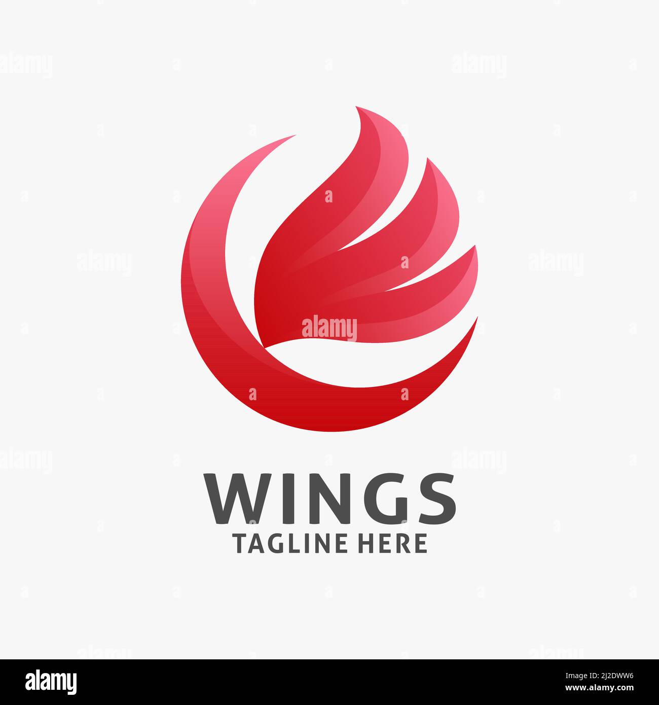 wing logo design in circle concept Stock Vector Image & Art - Alamy