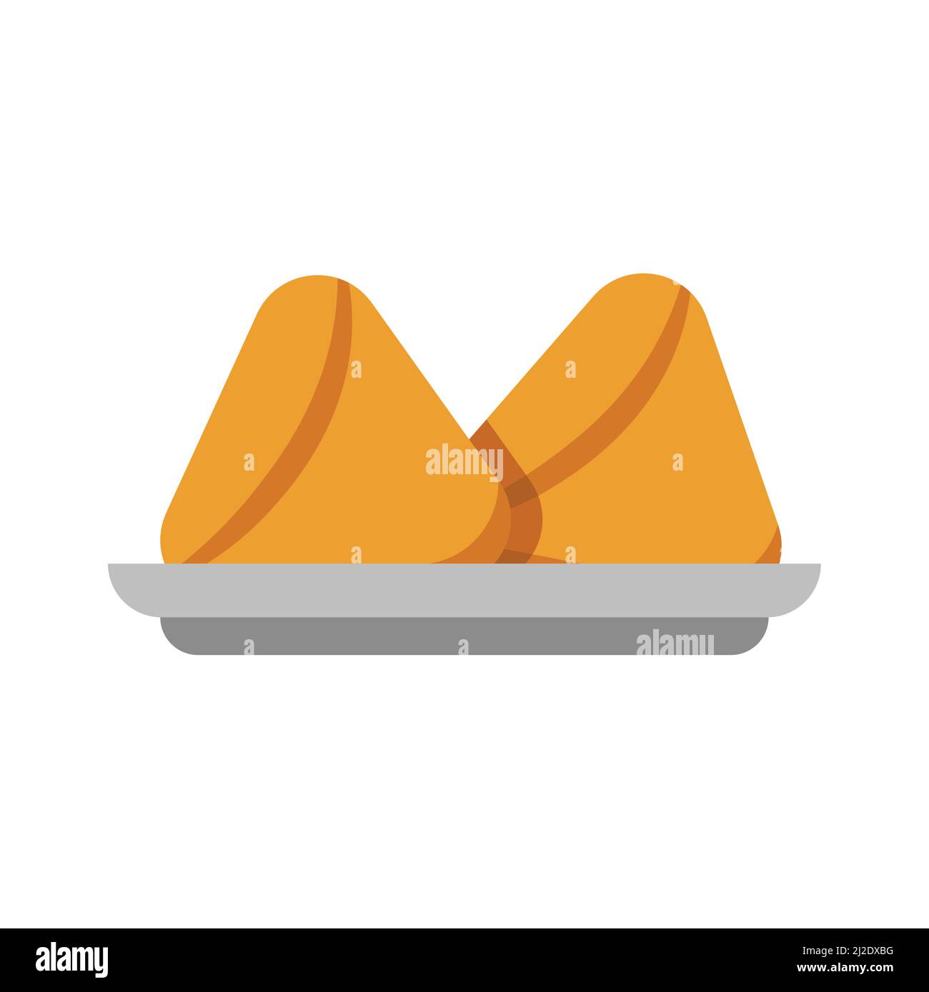 Samosa vector icon isolated on white background Stock Vector Image ...