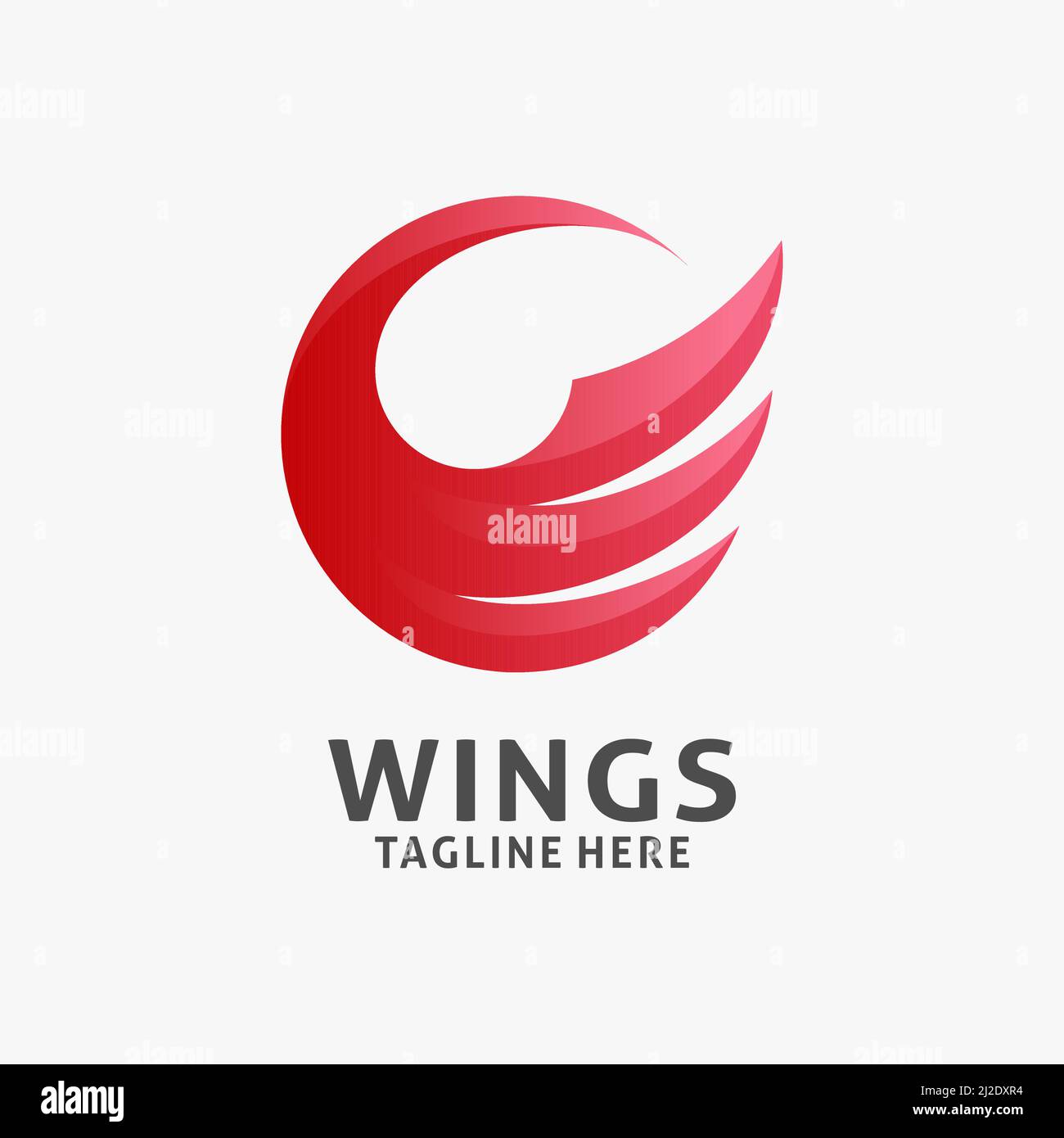 wing logo design in circle concept Stock Vector Image & Art - Alamy