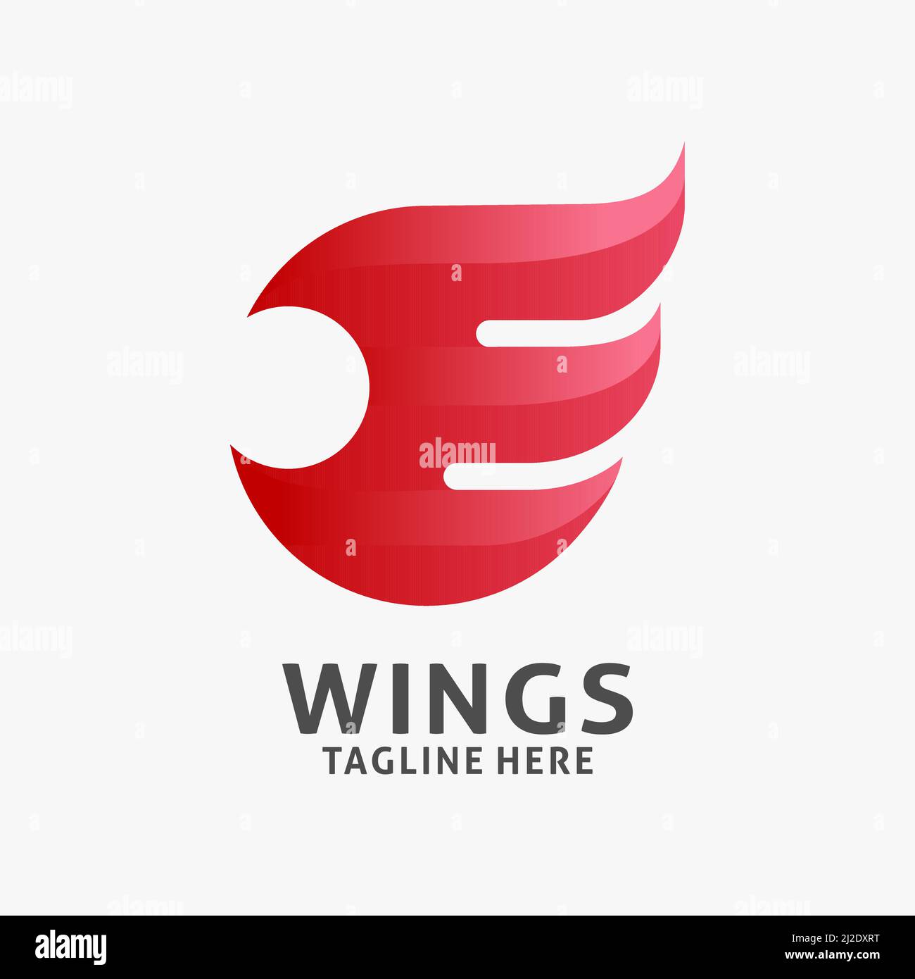 wing logo design in circle concept Stock Vector Image & Art - Alamy