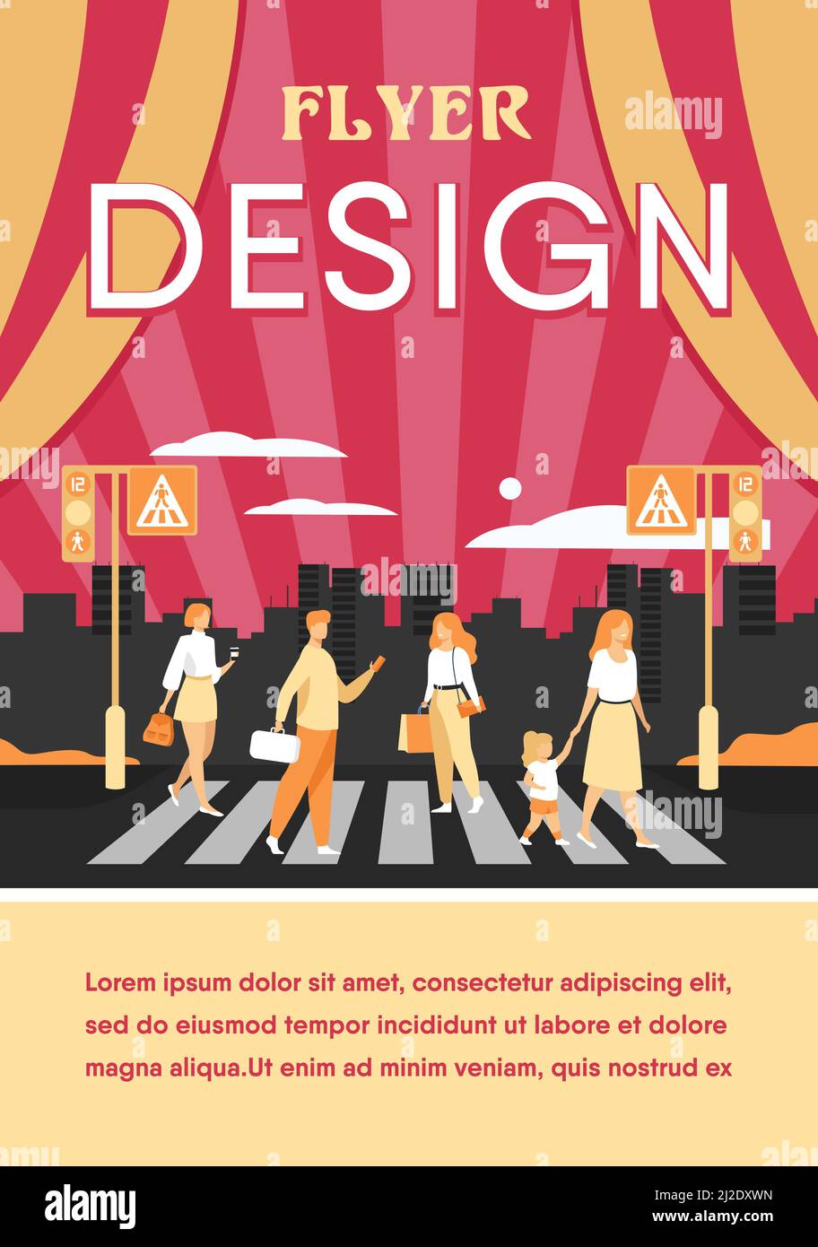 People crossing road busy Stock Vector Images - Alamy