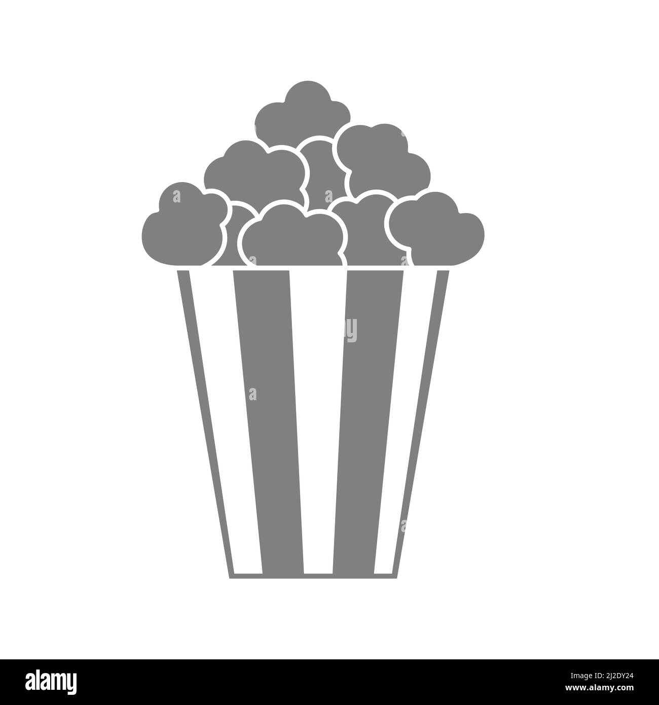Popcorn. A cup and popcorn icon. Simple flat EPS10 illustration Stock ...