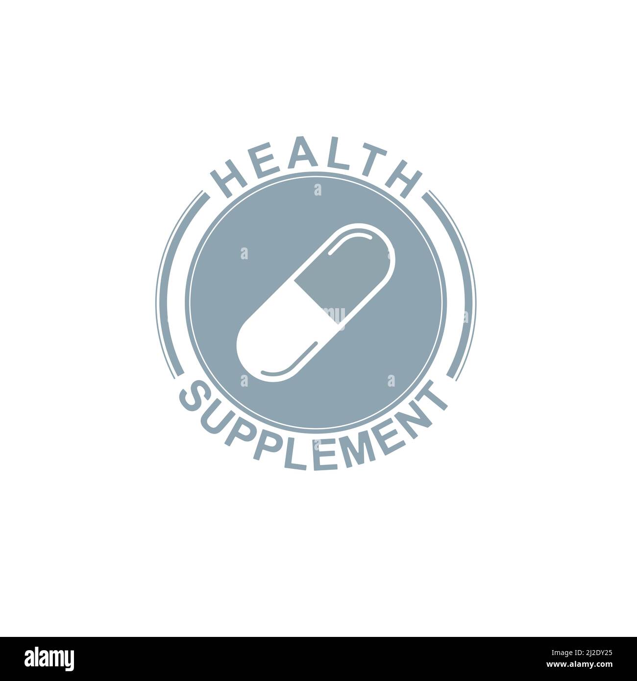 health supplement in the form of a round stamp impression. A capsule ...