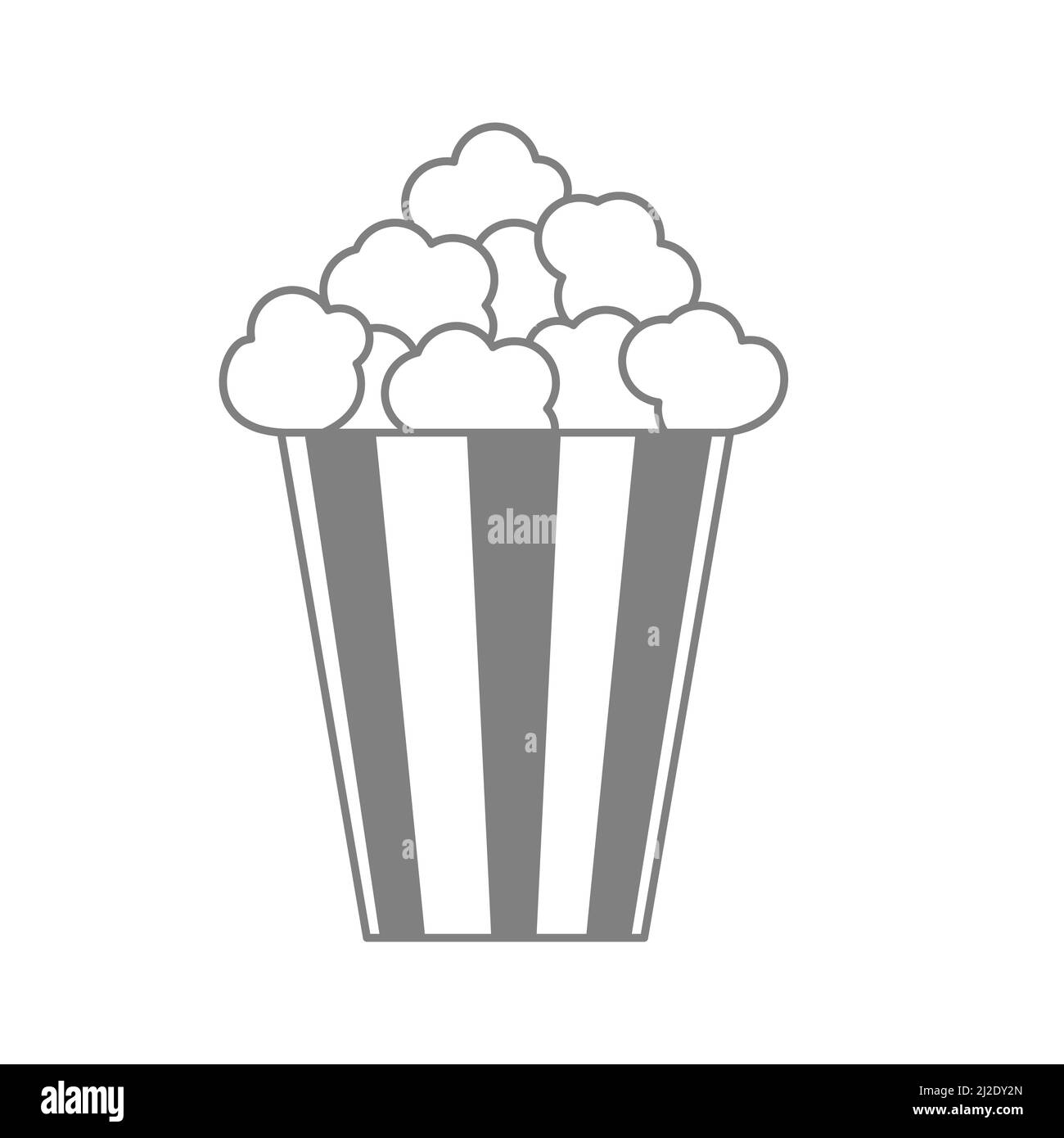 Popcorn. A cup and popcorn icon. Simple flat EPS10 illustration Stock ...