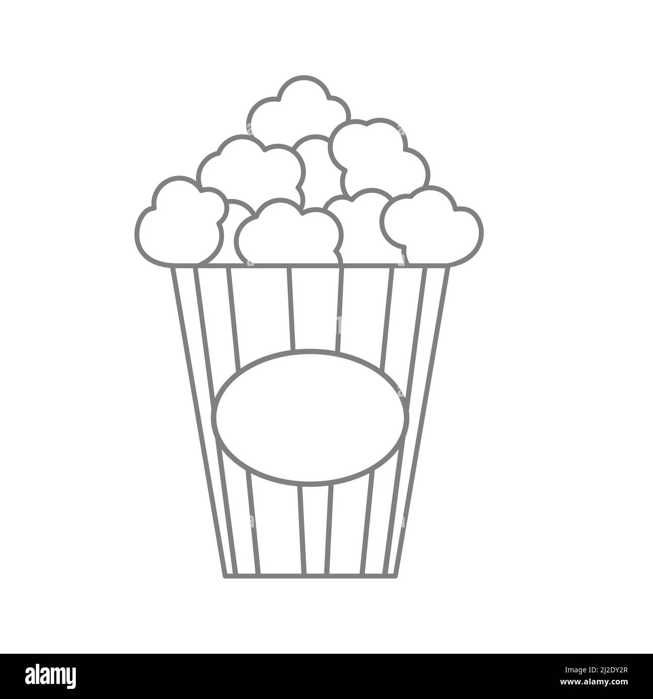 Popcorn. A cup and popcorn icon. Simple flat EPS10 illustration Stock ...
