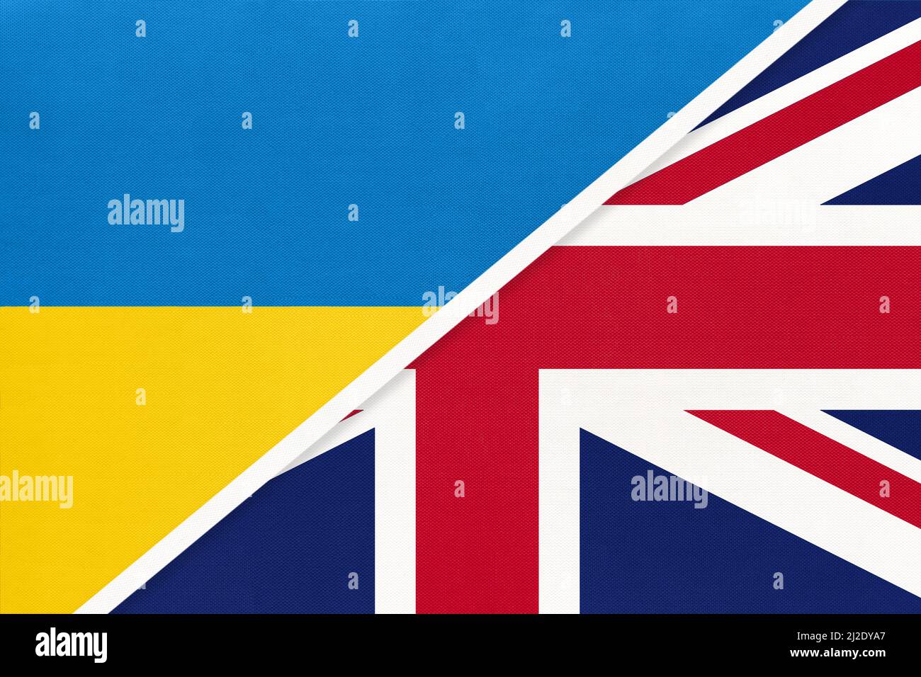 Ukraine and United Kingdom or UK, symbol of country. Ukrainian vs ...