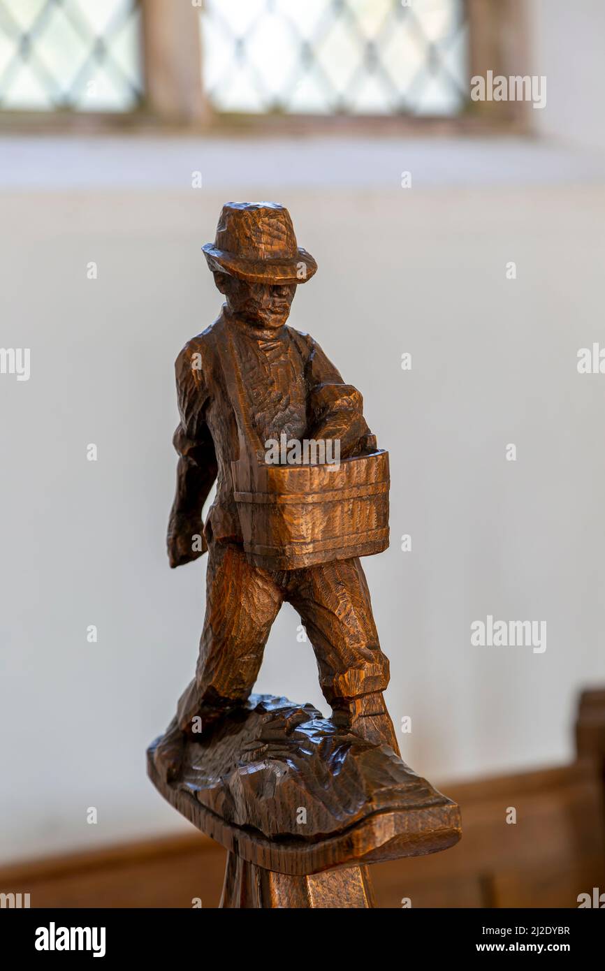 Carved wooden finial figure of sower c 1930s by Captain Jackson ...