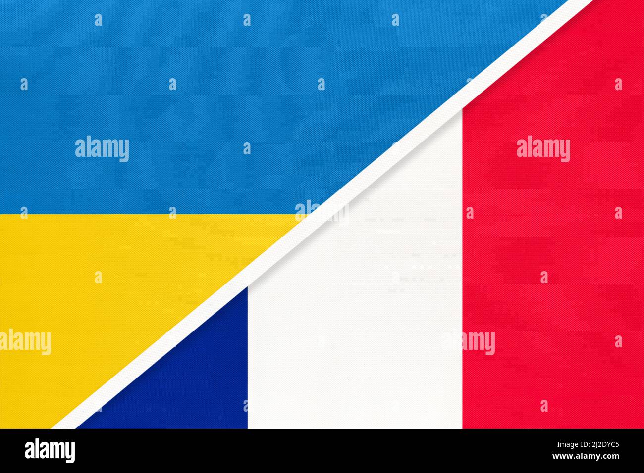 Ukraine and France, symbol of country. Ukrainian vs French national ...