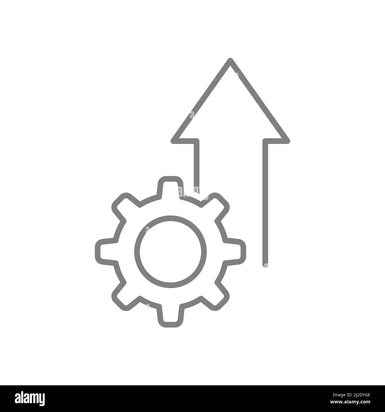 Icon of the concept of production growth, productivity, technology or ...