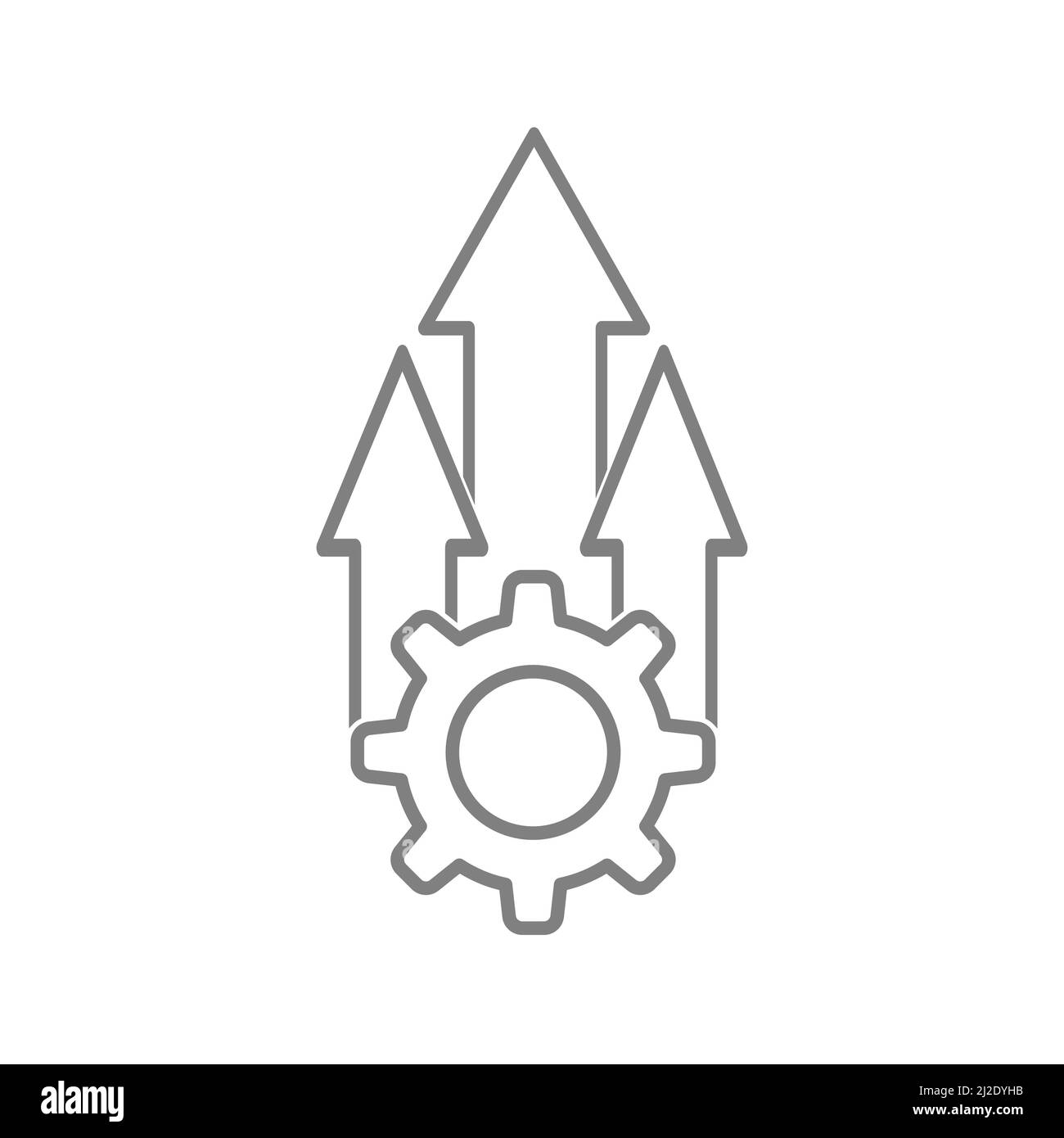 Icon of the concept of production growth, productivity, technology or ...