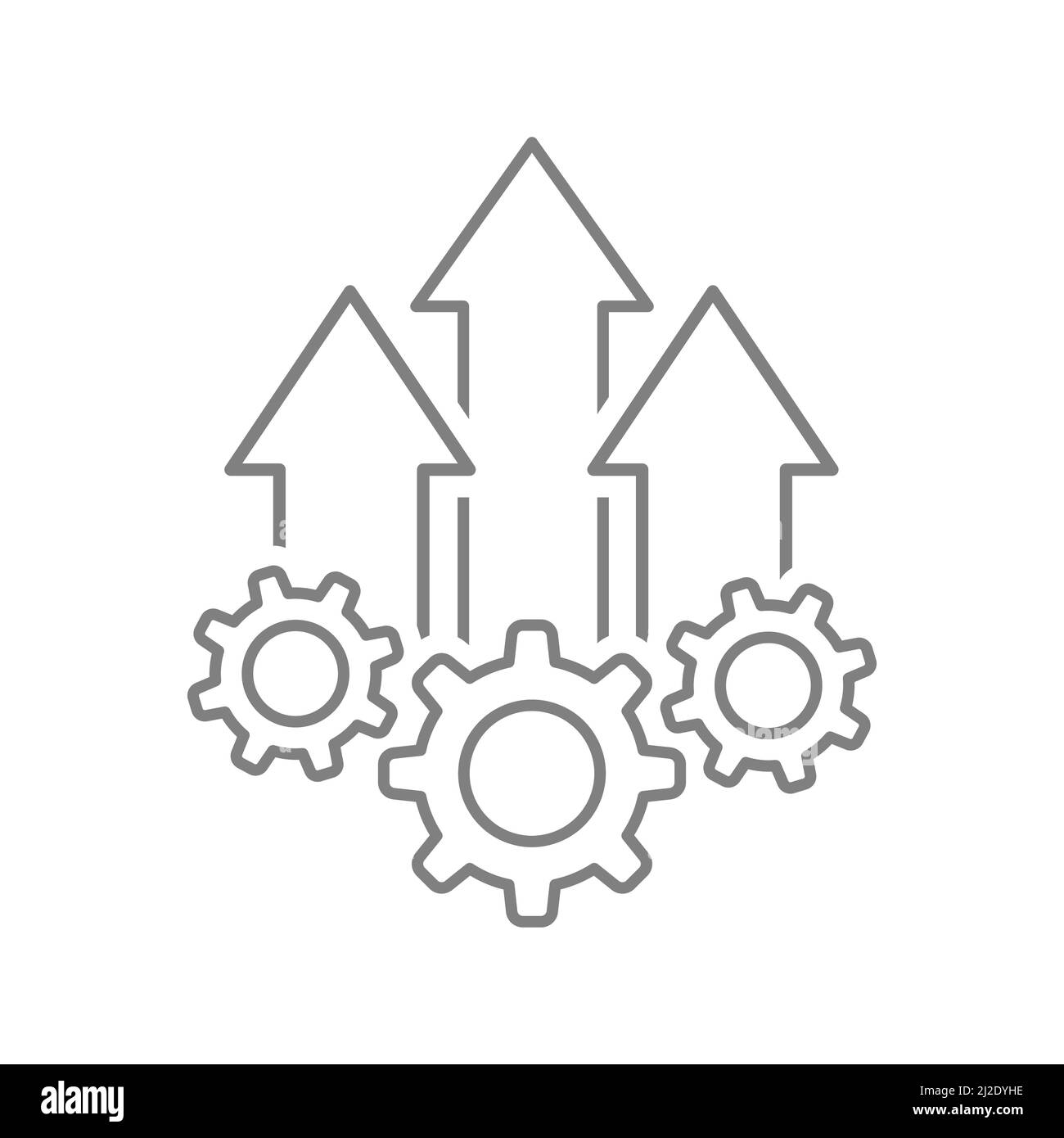 Icon of the concept of production growth, productivity, technology or ...