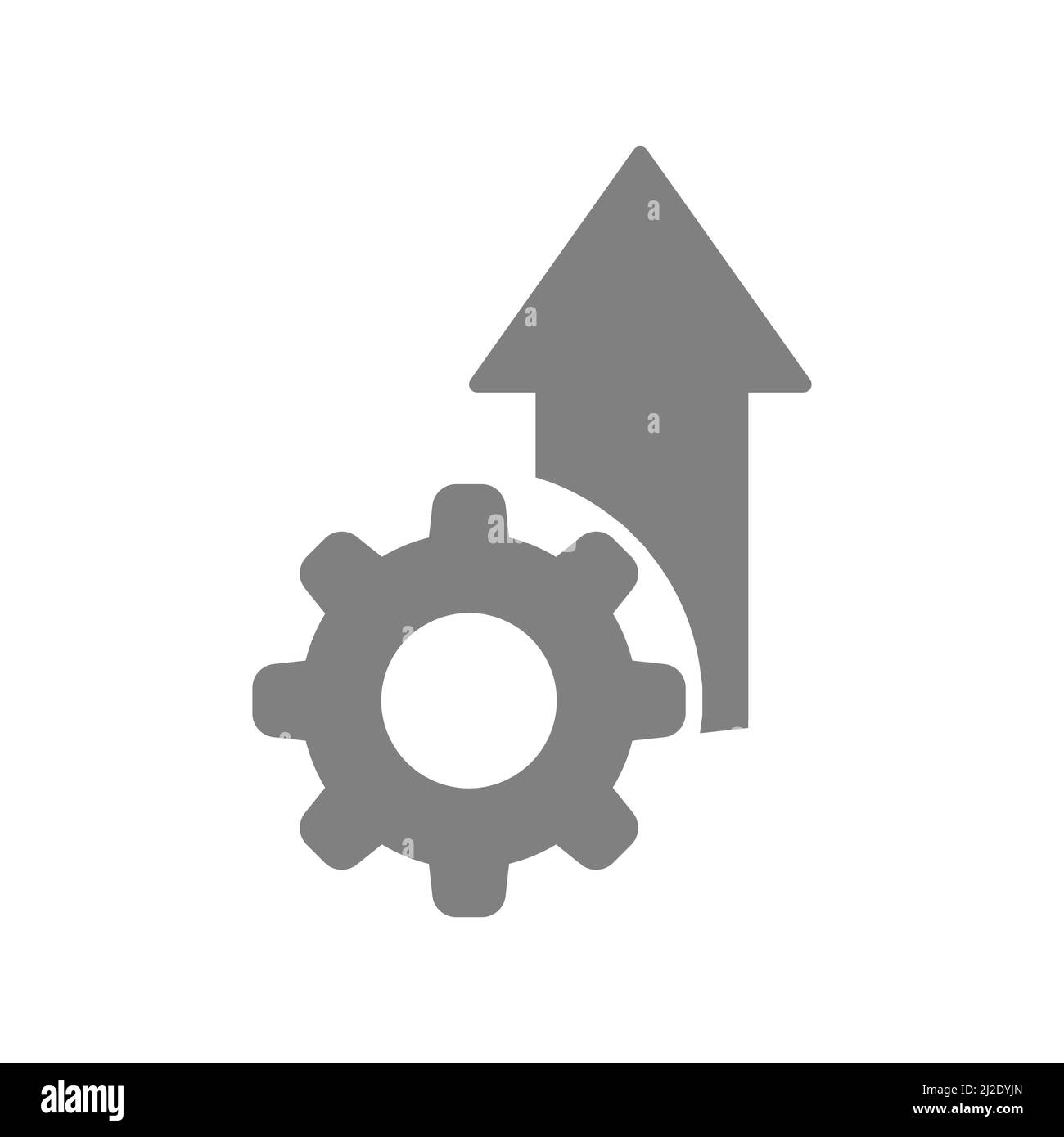 Icon of the concept of production growth, productivity, technology or ...