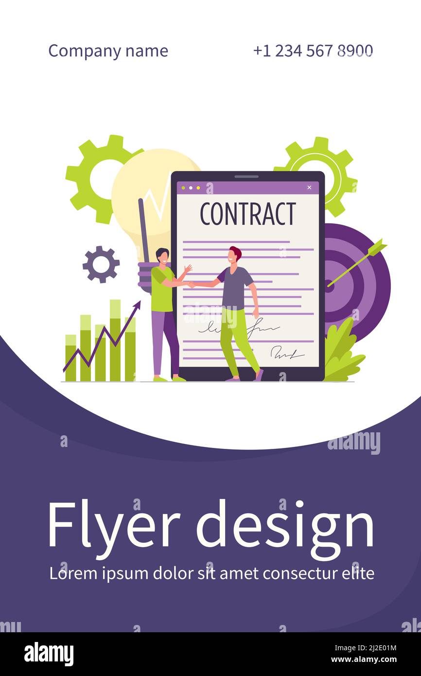 Signing contract cartoon hi-res stock photography and images - Alamy