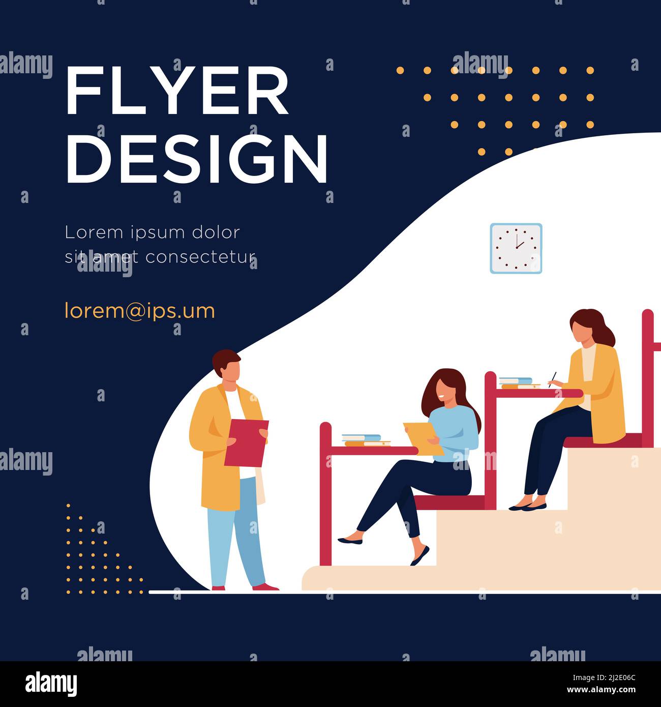 Listening to teacher Stock Vector Images - Alamy